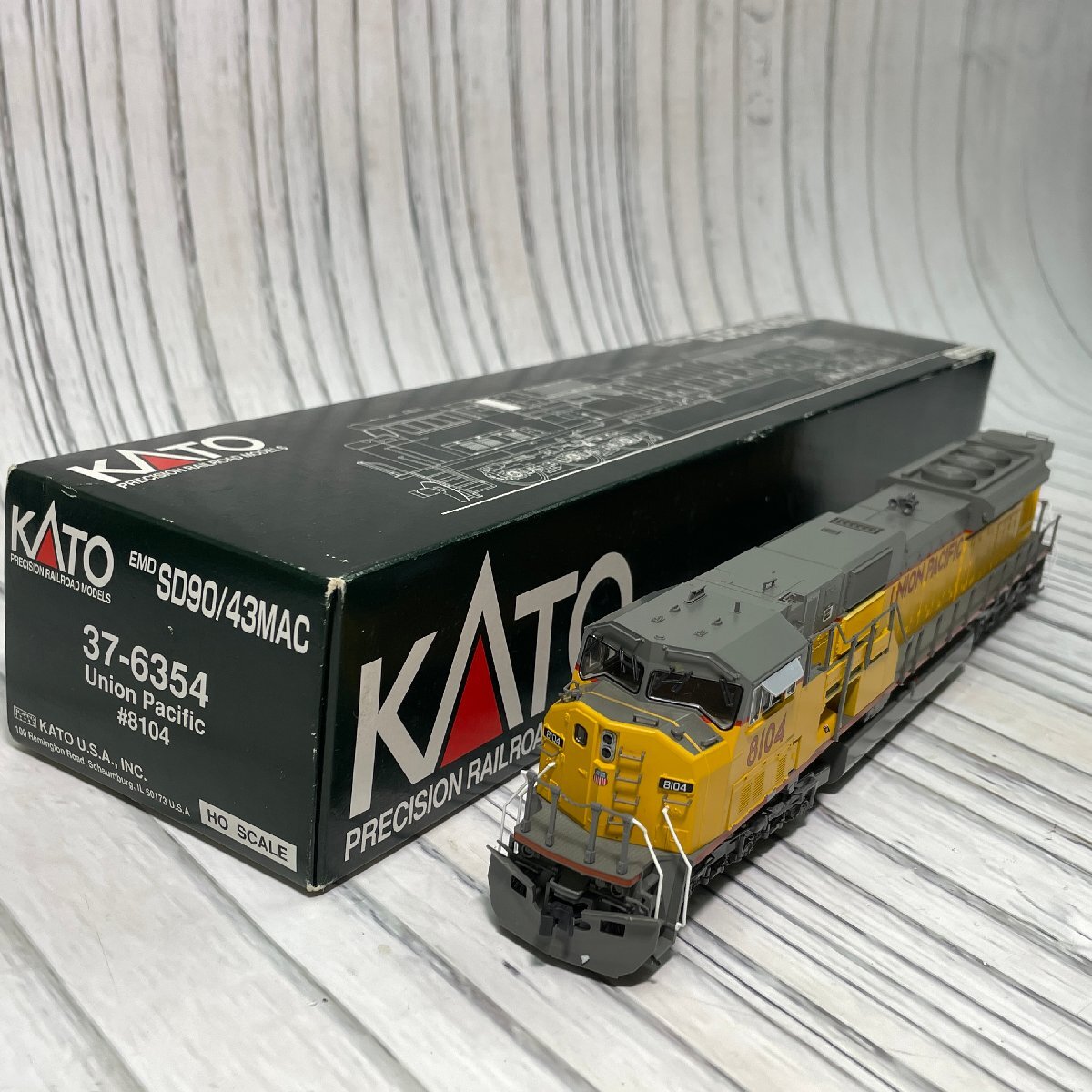 【やや傷や汚れあり】m002L D1(80) 1円～ 動作品 ① KATO EMD SD90/43 MAC 8104 UNION PACIFIC 鉄道模型 HOゲージ ユニオン パシフィック ...