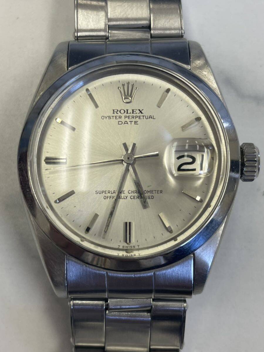 【やや傷や汚れあり】稼働品・ROLEX ロレックス 1500 Cal.1570 オイスターパーペチュアルデイト 自動巻き メンズ 腕時計 純正ブレス 出べそバックル シルバーの落札情報詳細 ...