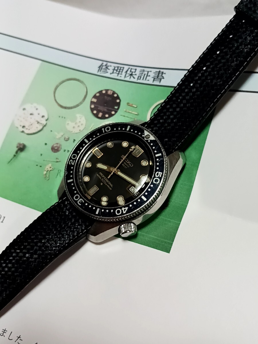 【やや傷や汚れあり】OH済み SEIKO 6159-7001 300m ダイバー 自動巻き カウントダウンベゼル アンティーク セイコー ...