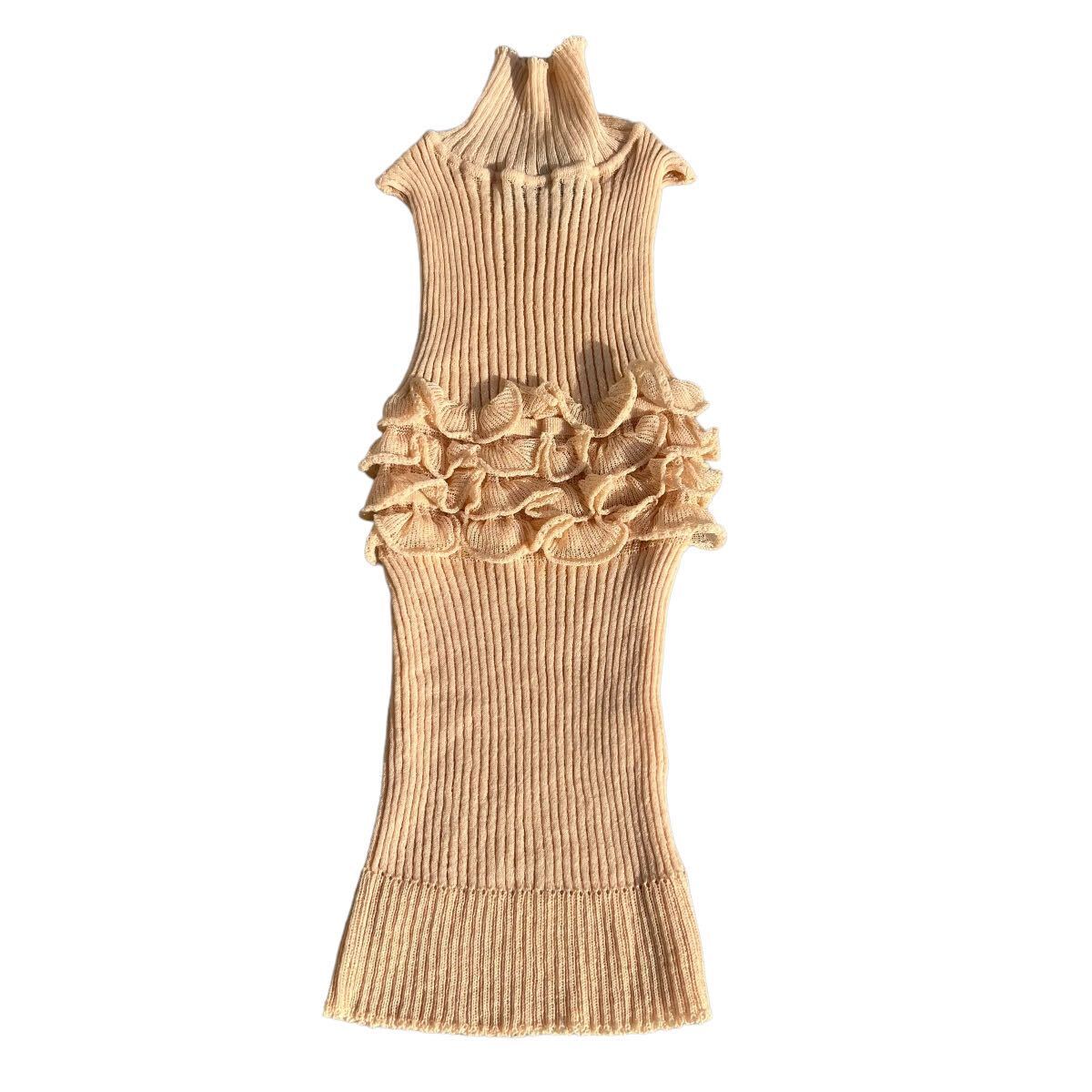 【目立った傷や汚れなし】90s Gianni Versace stretch knit fril collection archives ...