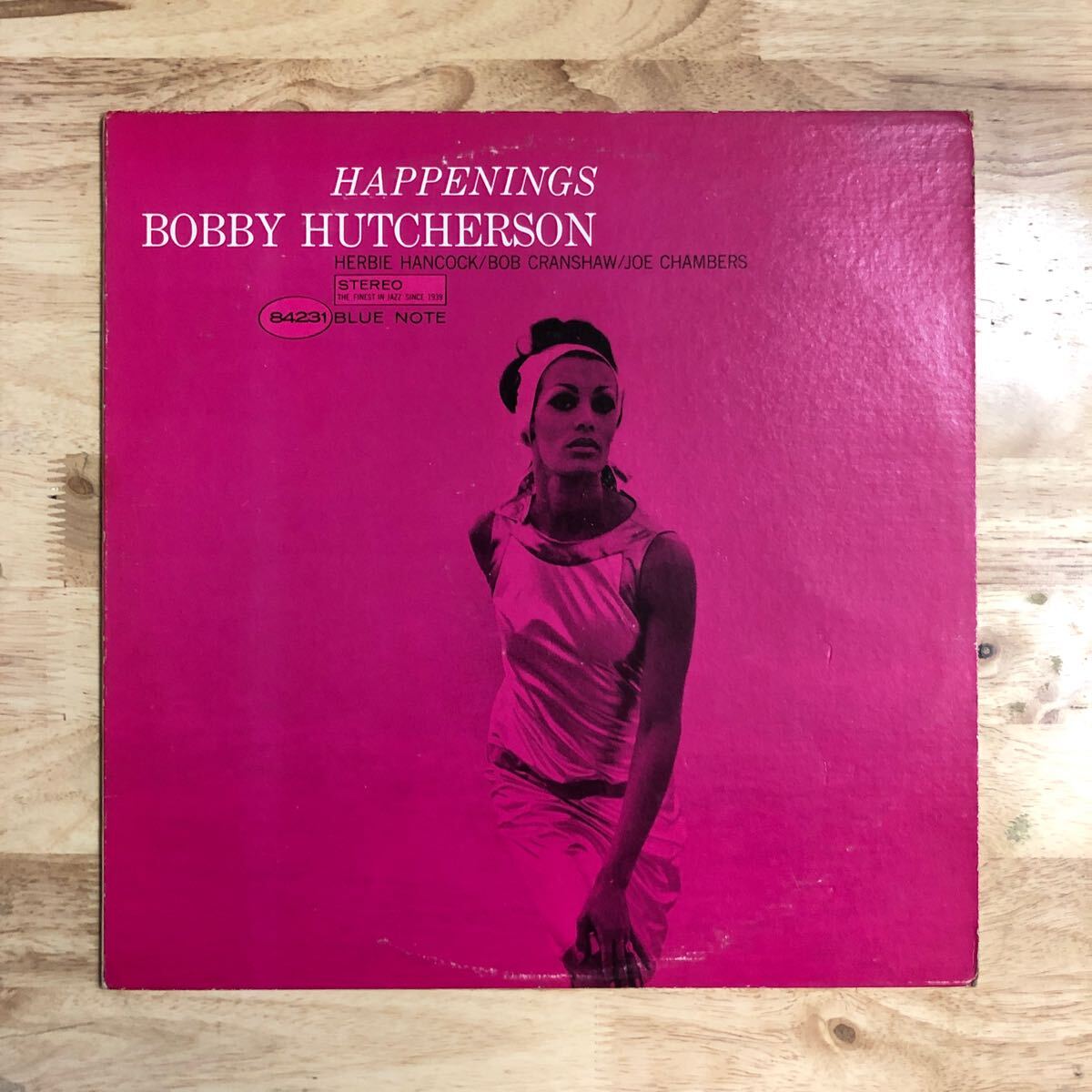 【やや傷や汚れあり】LP 両面VAN GELDER刻印 BOBBY HUTCHERSON/HAPPENINGS[US盤:青白オンプ ...