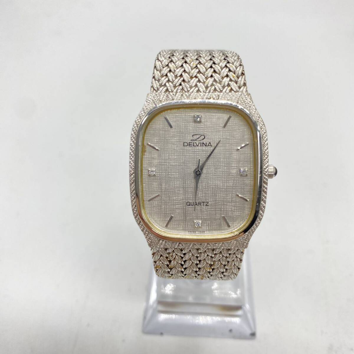 【目立った傷や汚れなし】1円〜 7☆ DELVINA 腕時計 動作未確認 U-1046 クオーツ QUARTZ シルバーカラー ユニセックス ...