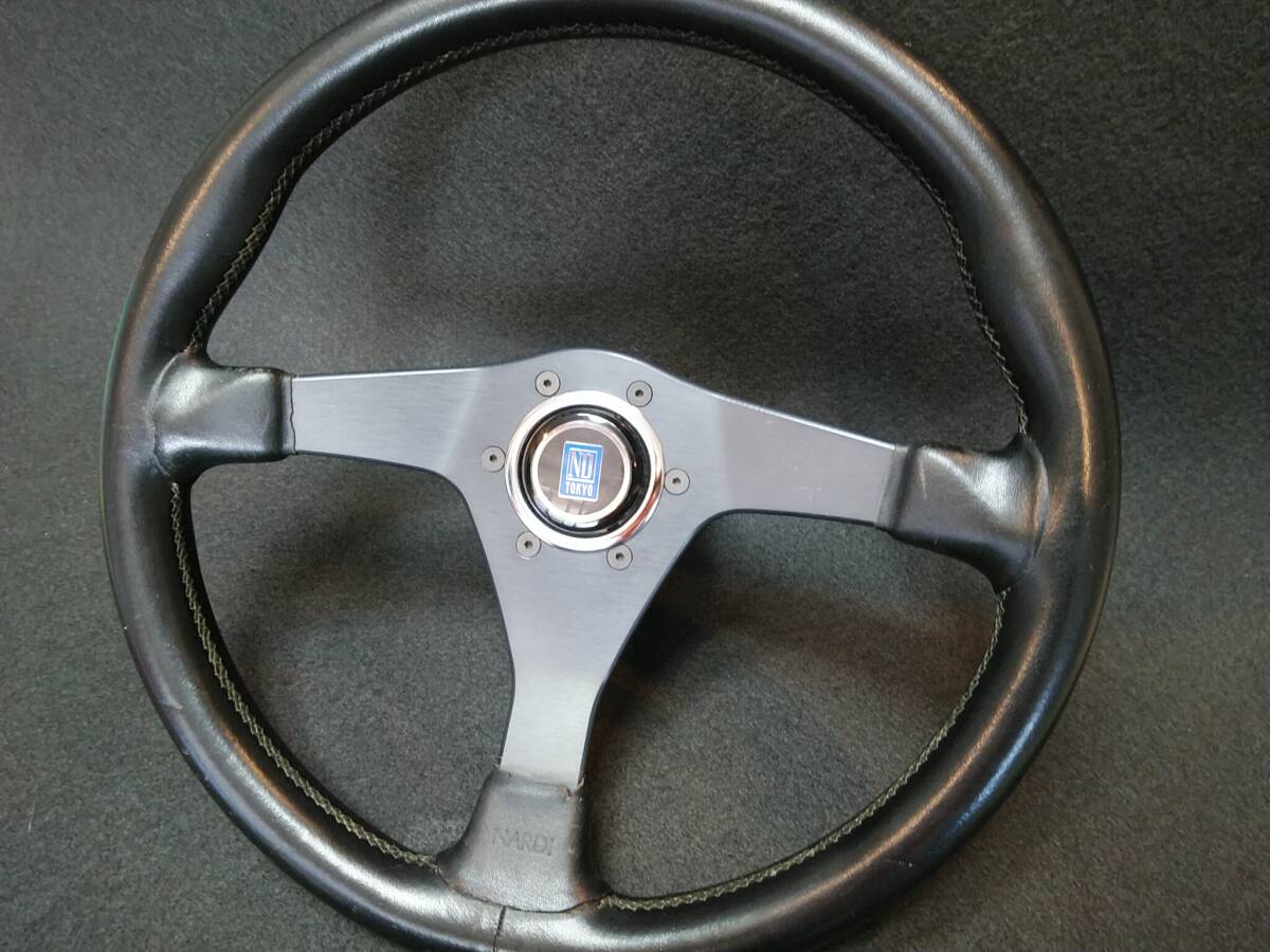 【傷や汚れあり】AE86で使用！NARDI「GARA3 TYPE0」/ナルディー「ガラ3 タイプ0」/36.5Φ/「NARDI TOKYO」ホーンボタン付き♪格安1円売り切り！送料無料!!の ...