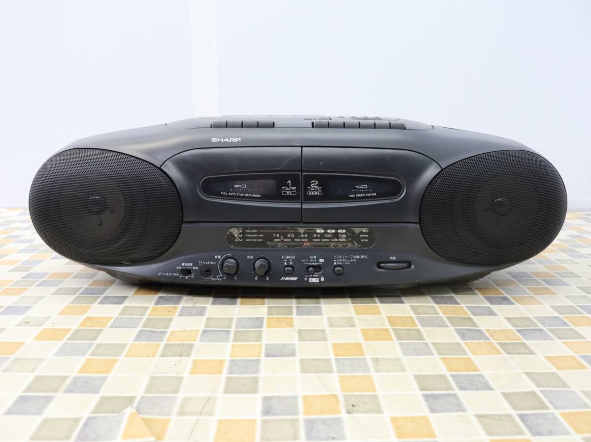 【やや傷や汚れあり】 当時物！ ｜CDダブルラジカセ｜SHARP シャープ QT-C150 ｜ブラック コンパクトディスクステレオカセット O6967の落札情報詳細 - Yahoo ...