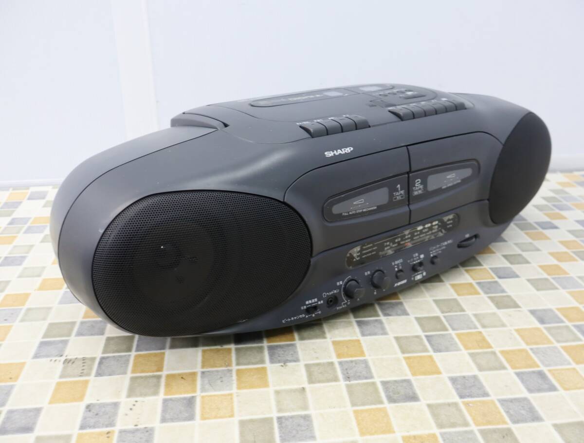 【やや傷や汚れあり】 当時物！ ｜CDダブルラジカセ｜SHARP シャープ QT-C150 ｜ブラック コンパクトディスクステレオカセット O6967の落札情報詳細 - Yahoo ...