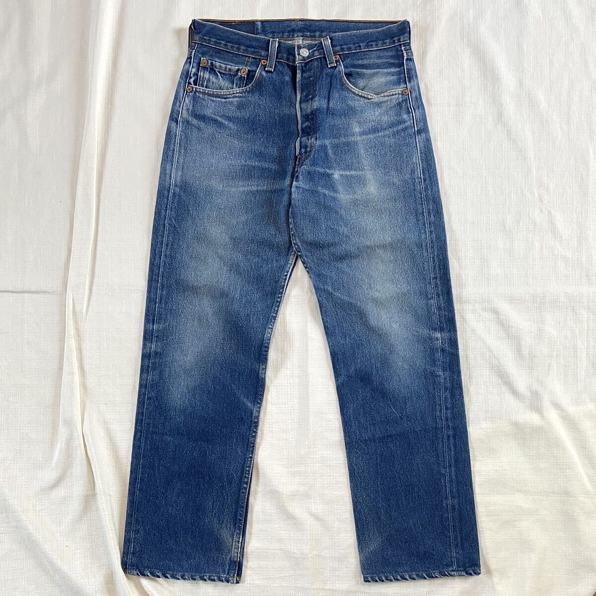 【やや傷や汚れあり】ヒゲ落ち 90s LEVIS 501 USA製 デニム パンツ W32 ビンテージ 1999年製 ボタン裏524 オリジナル LEVI'S リーバイス アメリカ製 米国製 ...