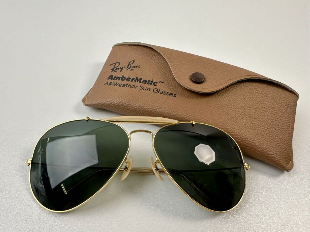 【やや傷や汚れあり】【レイバン】本物 Ray-Ban サングラス B&L ボシュロム ティアドロップ型 アビエーター型 L2114 メンズ ...