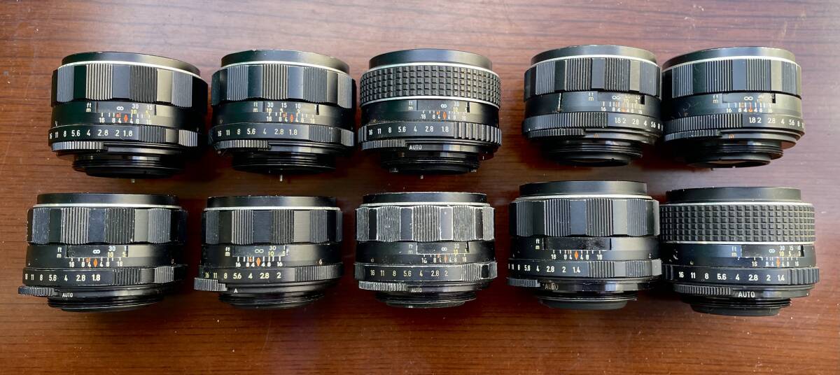 【全体的に状態が悪い】1000円スタート! M42 Takumar まとめ10本! Pentax Super-Takumar SMC ...
