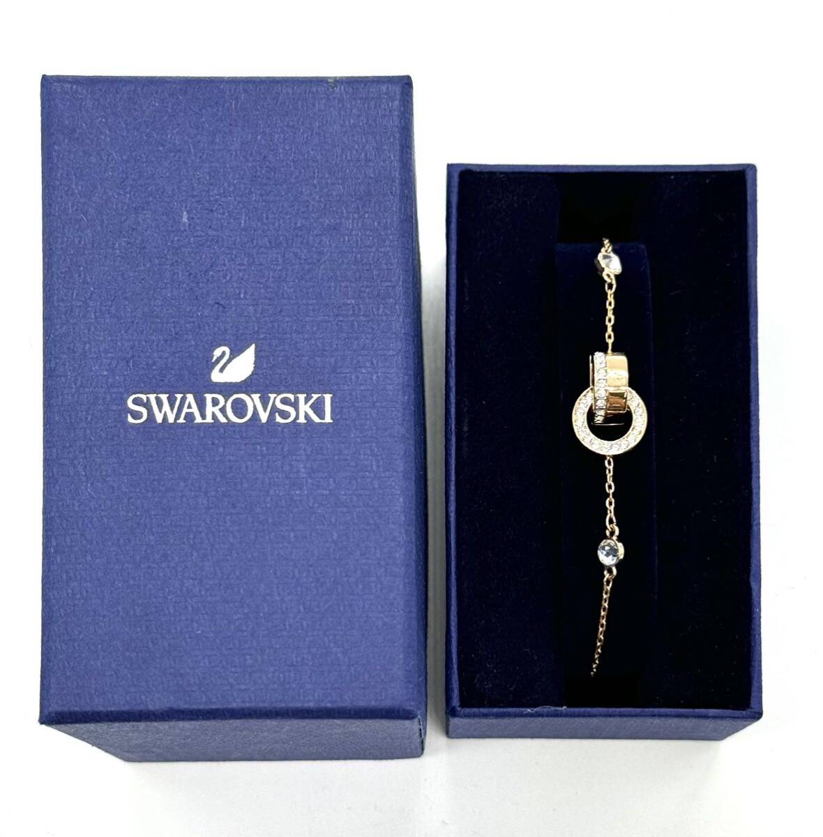 【目立った傷や汚れなし】SWAROVSKI スワロフスキー ホロウブレスレット ホワイト ローズゴールド トーン メッキの落札情報詳細 ...