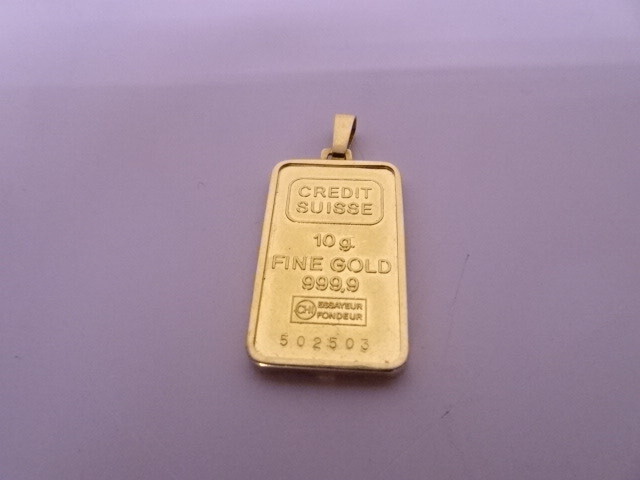【目立った傷や汚れなし】送料無料 クレディスイス 10g インゴット ペンダントヘッド K24 24金 ネックレストトップ 純金 金無垢 枠 K18 中古の落札情報詳細 - Yahoo ...