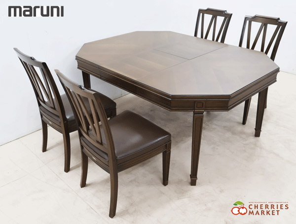 【やや傷や汚れあり】 maruni マルニ木工 地中海ロイヤル パーティテーブル 伸長式 ダイニングテーブル＆ロベール チェア ダイニング5点セット 78万の落札情報詳細 - Yahoo ...