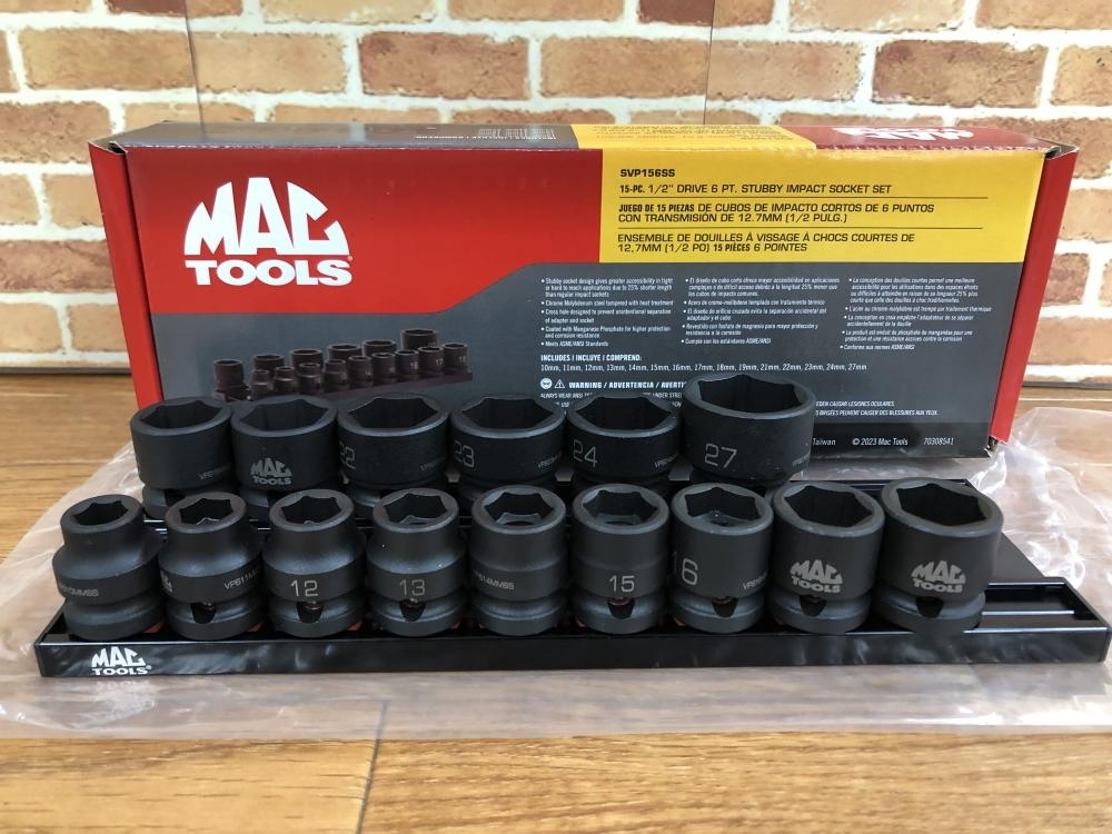 【未使用】003☆未使用品☆MACTOOLS 1/2 6角インパクトソケットセット SVP156SS 10mm～19mm、21mm～24mm、27mmの落札情報詳細 - Yahoo ...