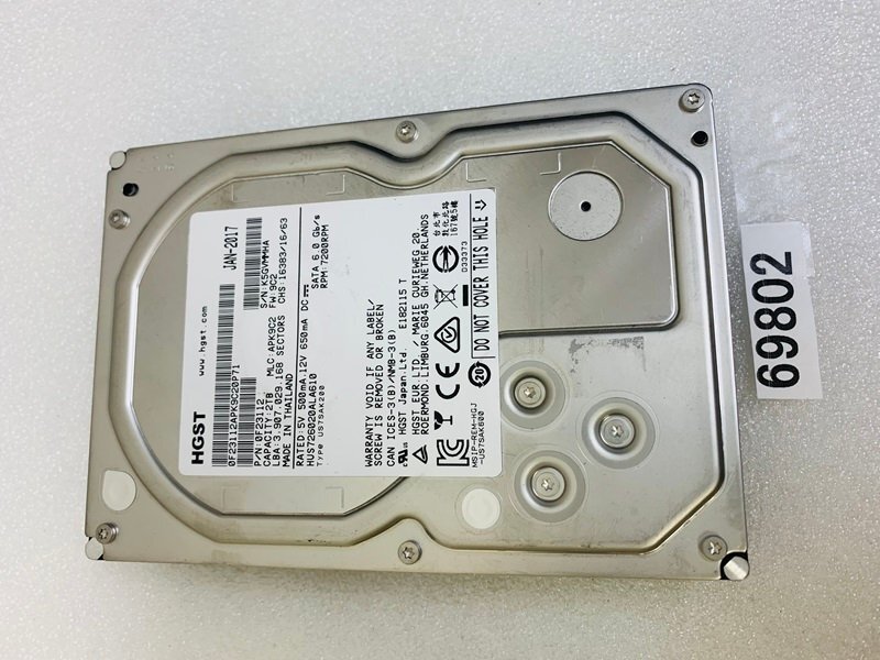 【やや傷や汚れあり】2TB HDD 3.5 SATA 2000GB SATA 3.5インチ HDD 2TB SATA HDD ハードディスク ...