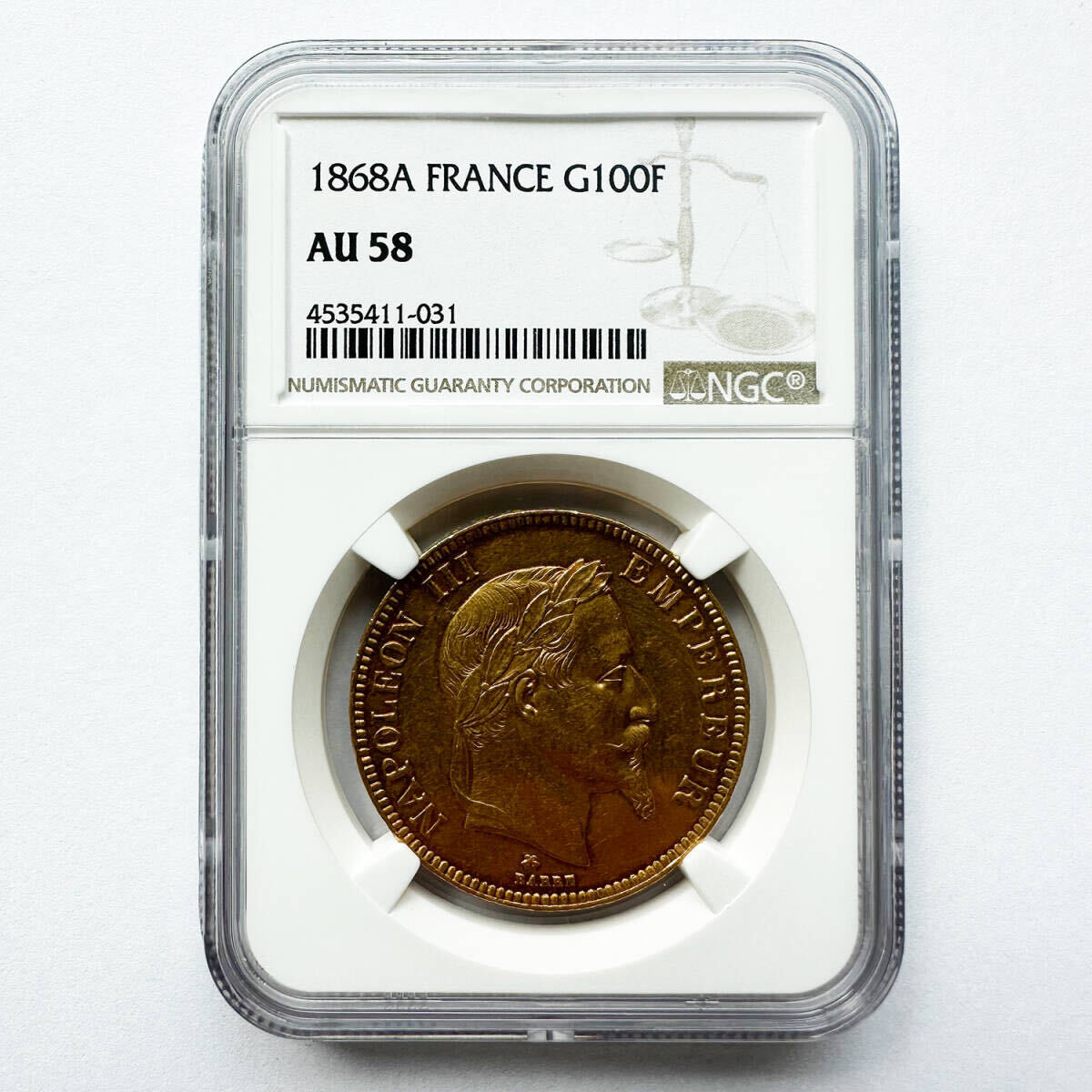 【目立った傷や汚れなし】【大型金貨】ナポレオン3世(有冠) 100フラン 金貨 1868年A NGC(AU58) 発行数2,315枚の落札情報詳細 - Yahoo!オークション落札価格検索 ...