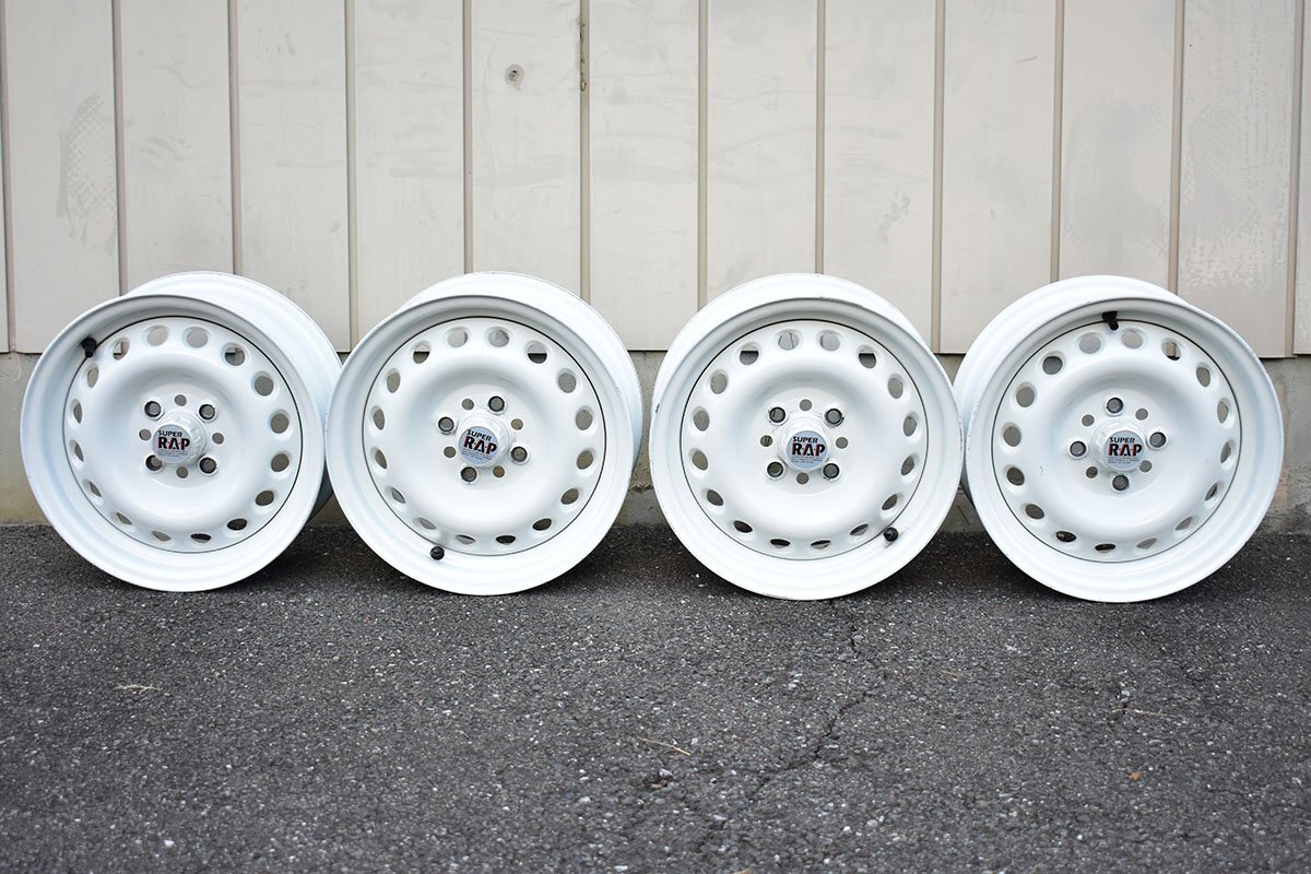 ブリヂストン SUPER R.A.P スーパーラップ 14インチ 14×6J 4穴 114.3 +38 超軽量 希少 レア 人気 当時物 旧車 ...
