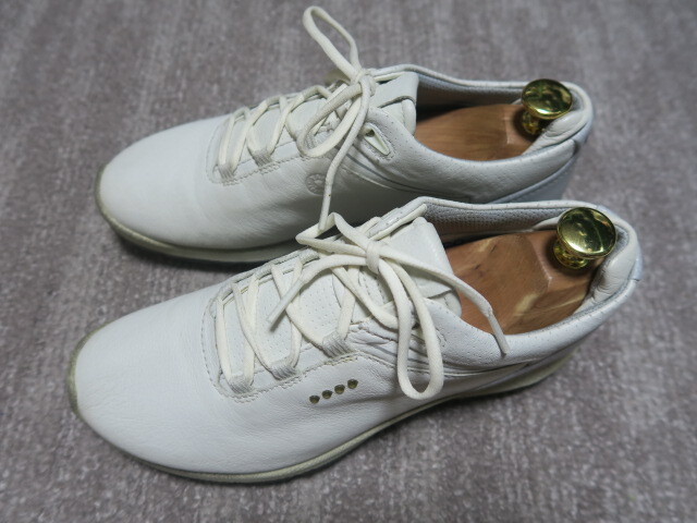 【目立った傷や汚れなし】美品 防水 透湿 ECCO エコー ゴルフ ゴアテックス バイオム スパイクレスシューズ レディス 36 23.0cm 3E 正規品 ホワイト 本革の落札情報詳細 ...