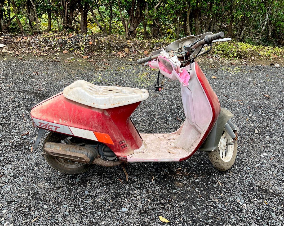 【傷や汚れあり】ホンダ タクト AF09 登録書類付き！エンジン始動OK!現状！売り切り！ （検 クレージュ スーパートラッド フルマーク 旧 ...