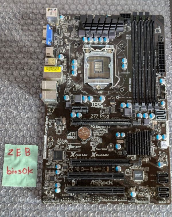 【目立った傷や汚れなし】ASRock Z77 Pro3 LGA1155 ATXマザーボード bios起動確認まで【ZEB】の落札情報詳細 ...