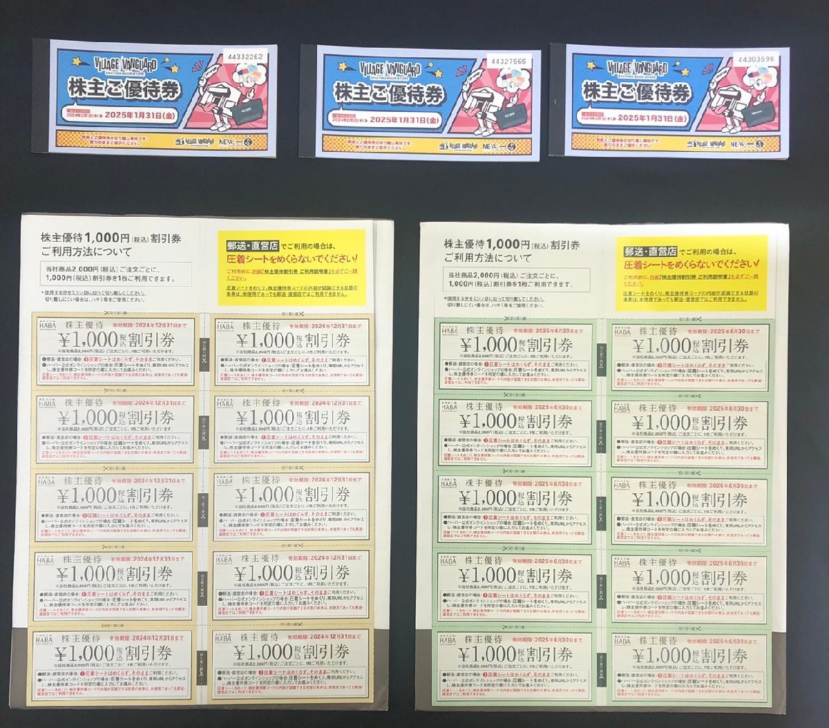 【未使用】【5NT清11003A】1円スタート★商品券★金券★ヴィレッジヴァンガード★ヴィレヴァン★HABA★額面56000円分★おまけ付★ ...