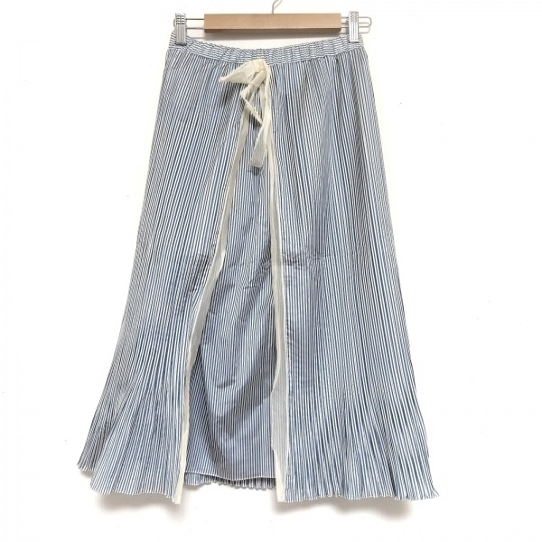 【目立った傷や汚れなし】デ・ドゥエ アッシュ・ペー・フランス D-due H.P.FRANCE ロングスカート サイズ38 M - 白× ...