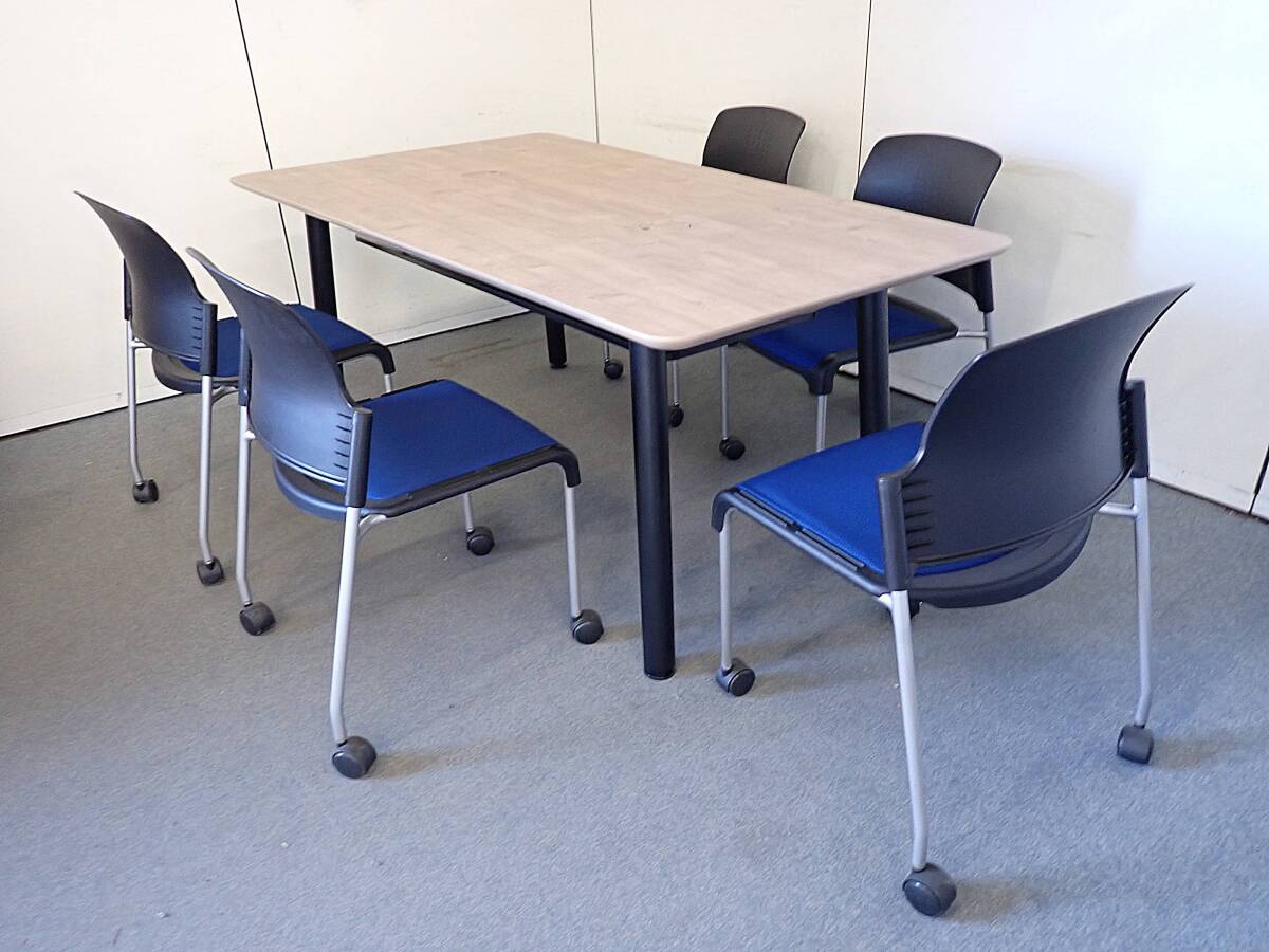【やや傷や汚れあり】会議テーブル+5脚セット 40-0827の落札情報詳細 - Yahoo!オークション落札価格検索 オークフリー