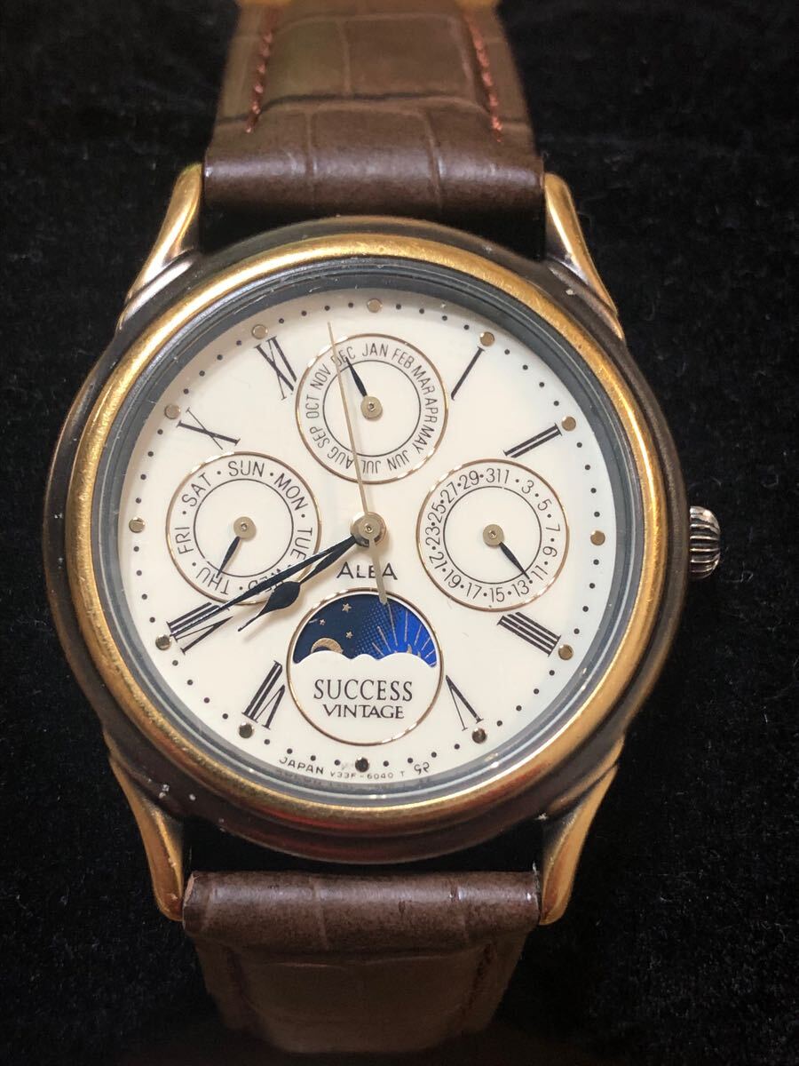 【やや傷や汚れあり】稼働品 SEIKO セイコー ALBA アルバ SUCCESS VINTAGE サクセスヴィンテージ V33F-6A10 ...