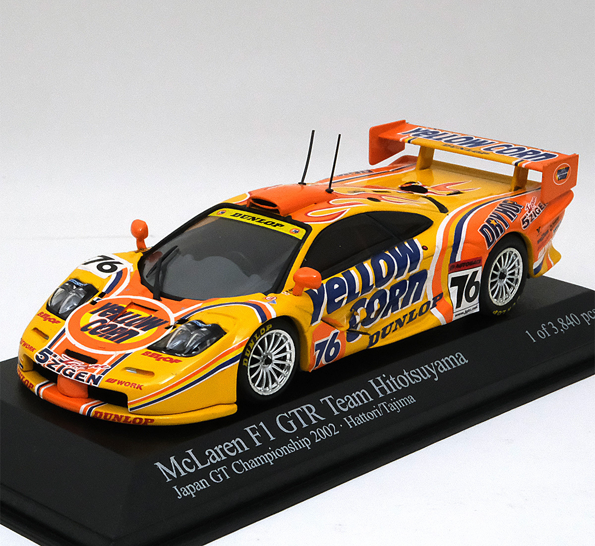 【やや傷や汚れあり】ミニチャンプス 1/43 McLaren F1 GTR #76 Team Hitotsuyama JGTC 2002 / マクラーレン F1 GTR チーム一ツ山 服部尚貴 ...