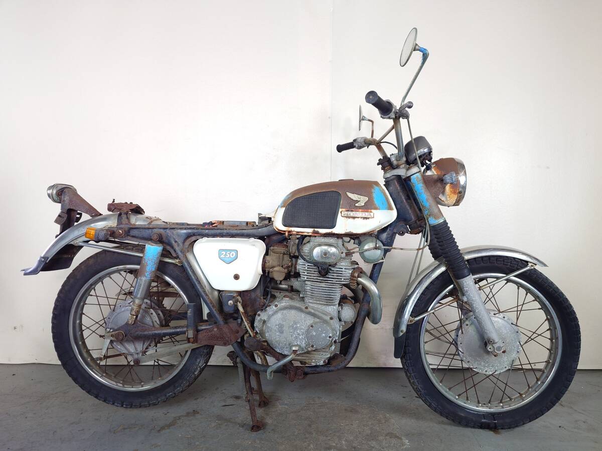 【傷や汚れあり】【HONDA DREAM ドリーム CL250】1円スタート! クランキングOK 部品取車 鍵/書類無 旧車 希少スクランブラー(XLMT250 CL72【埼玉/熊谷】R615 ...