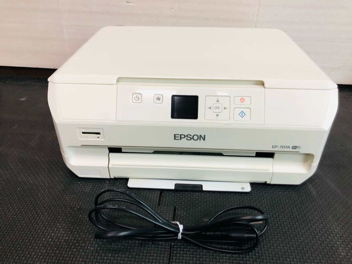 【やや傷や汚れあり】EPSON エプソン EP-707A カラリオ インクジェットプリンター 複合機 カラー＆モノクロコピー確認済み 2015 ...