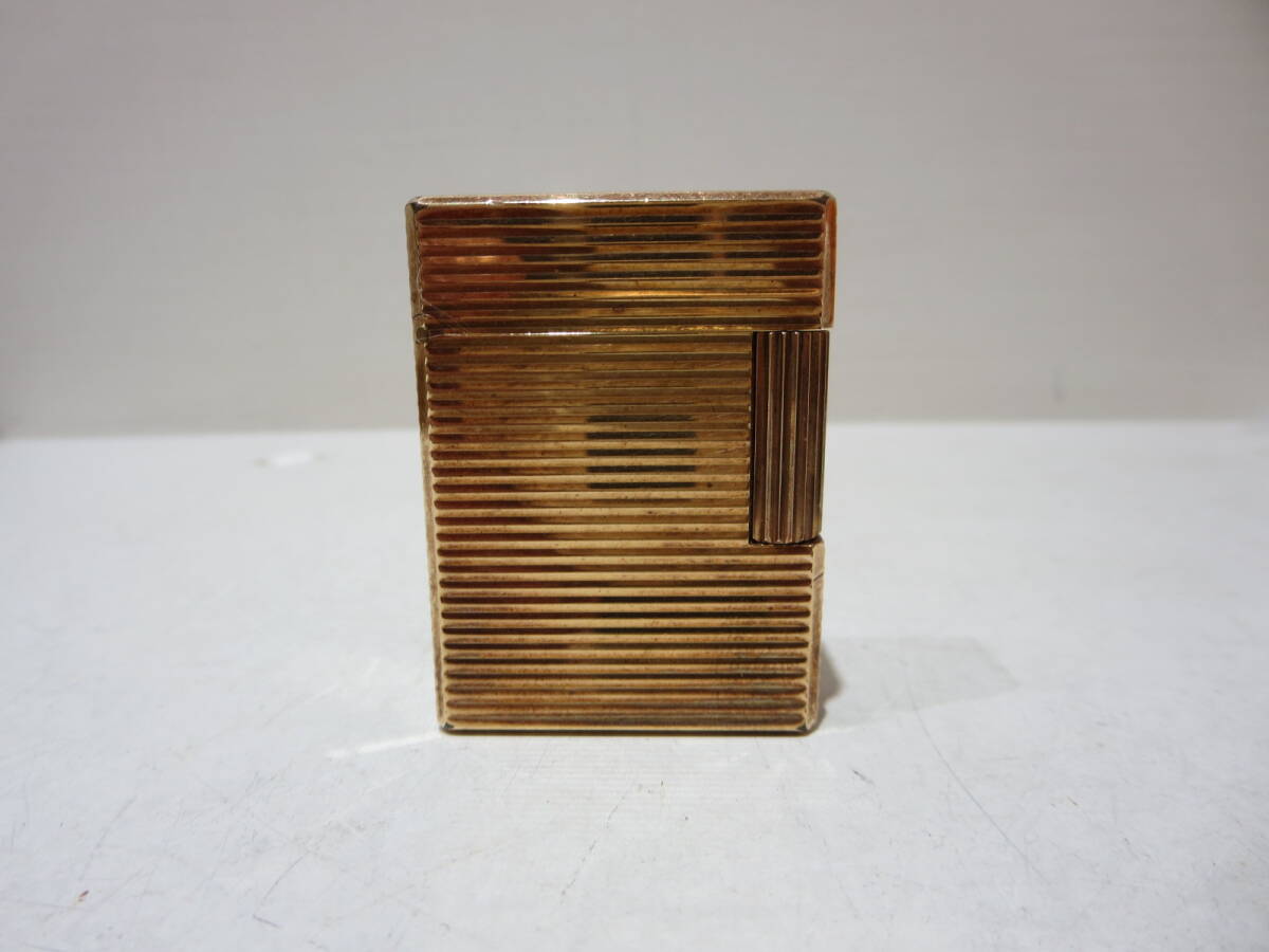 【傷や汚れあり】#40379 着火未確認 S.T.Dupont デュポン ガスライター ライン1 20μ ゴールドカラー ローラー式の落札情報 ...