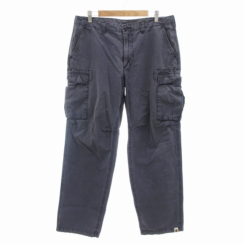 【やや傷や汚れあり】アベイシングエイプ A BATHING APE カーゴパンツ ストレート L 紺 ネイビー /VU 0226 メンズの落札情報詳細 - Yahoo!オークション落札価格検索 ...