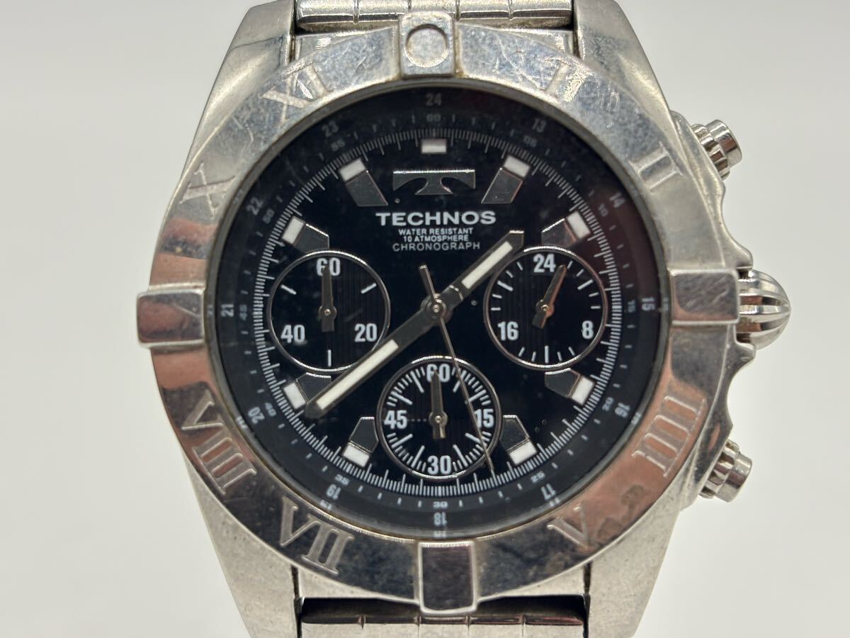 【傷や汚れあり】2502132519406 TECHNOS テクノス T3089 メンズ腕時計 ウォッチ 黒文字盤 クォーツ クロノグラフ ダイバーズ 不動 現状品 中古の落札情報詳細 ...