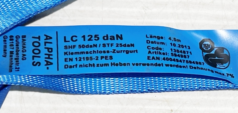 【目立った傷や汚れなし】(ALPHA-TOOLS) タイダウンベルト 幅2.5cm×4m 5本セット LC125 daNの落札情報詳細 ...