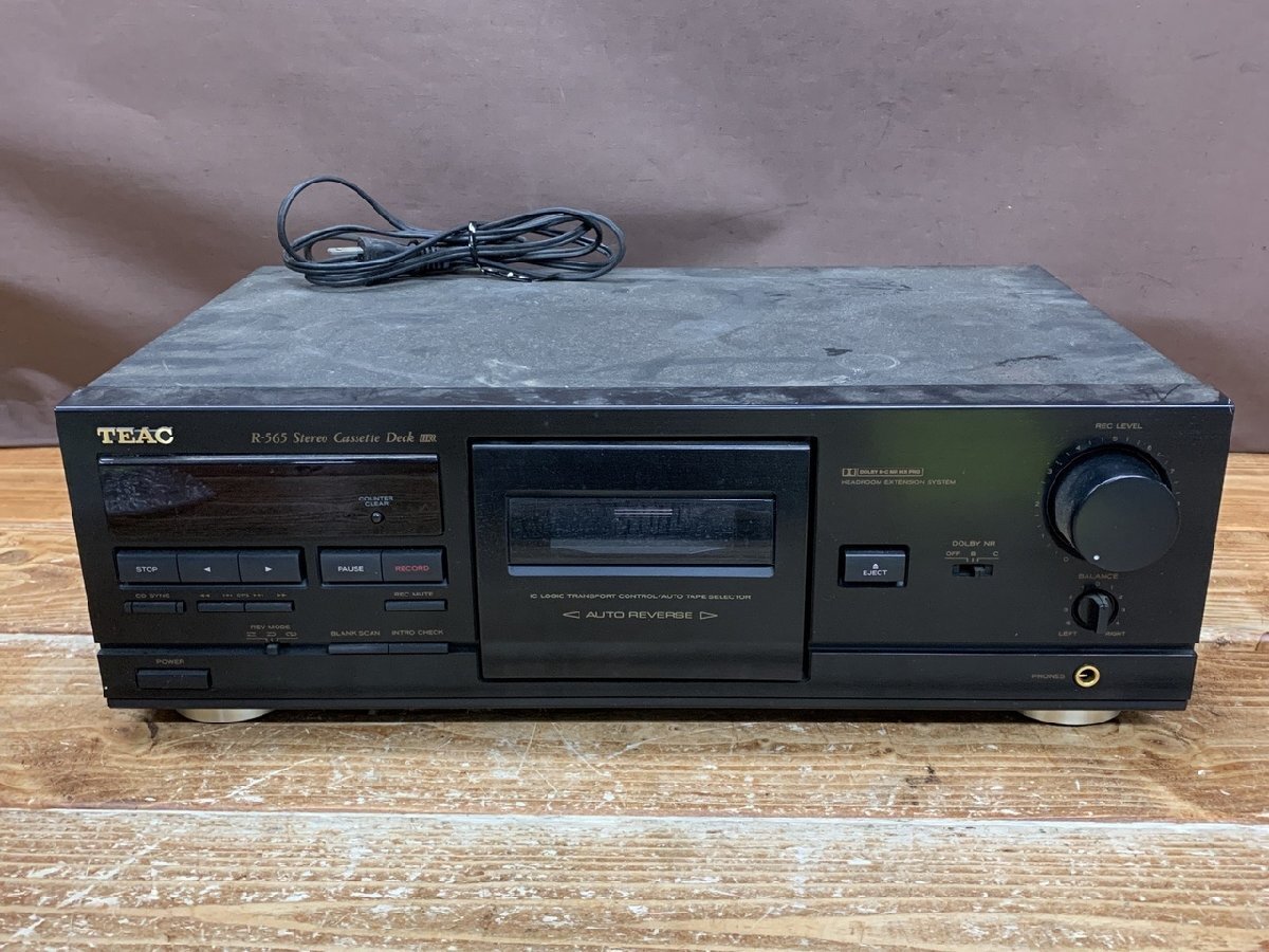 【傷や汚れあり】【NW-8278】TEAC R-565 STEREO CASSETTE DECK ティアック カセットデッキ 通電確認済 東京 ...
