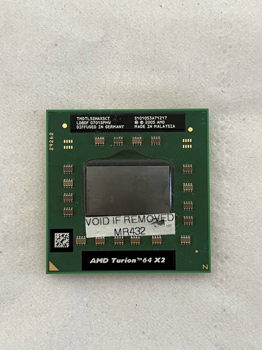 【やや傷や汚れあり】AMD Turion 64 X2 Mobile TL-52 1.6GHz CPU TMDTL52HAX5CT Socket S1 (S1g1) 管理：Oの落札情報詳細 ...