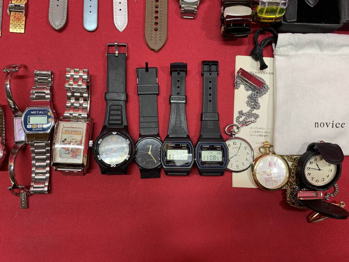 【傷や汚れあり】腕時計 アナログ 懐中時計 等 60本 まとめ売り カシオ G-SHOCK シチズン SEIKO セイコー SWATCH dunhill paul smith M-0328-3 ...