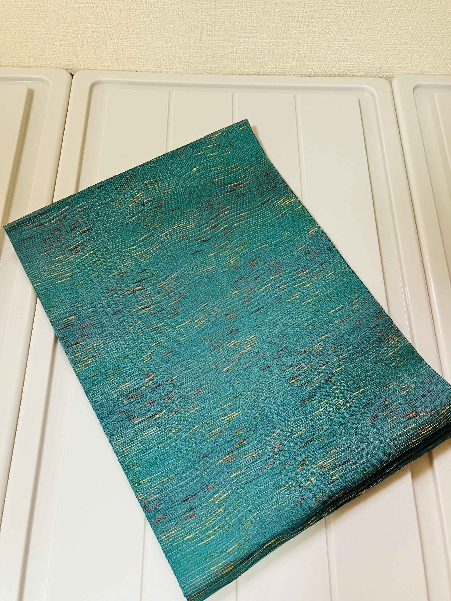 【やや傷や汚れあり】名古屋帯 緑色系 シンプル 幅約30cm 着物帯 正絹 TCS着物 W39の落札情報詳細 - Yahoo!オークション落札価格検索 オークフリー
