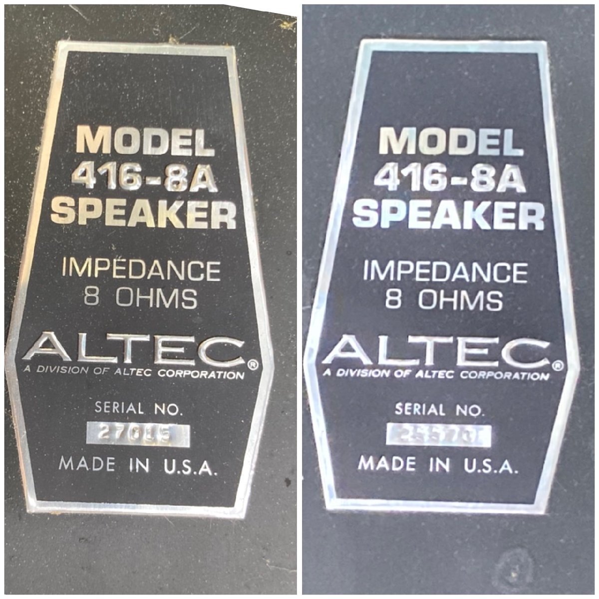 【傷や汚れあり】【D】 ALTEC Lansing 416-8A/N801-8A/828B ペアスピーカー アルテック 095881 【法人様 ...