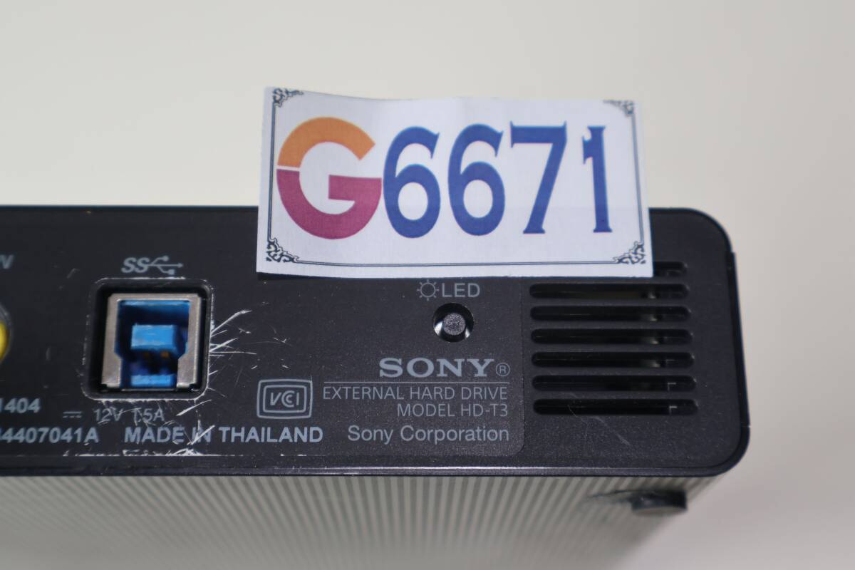 【やや傷や汚れあり】G6671 P 動作品 SONY HDD EXTERNAL HARD DRIVE HD-T3 3TB HDD USB3.0 外付けハードディスク ソニーの落札情報詳細 ...