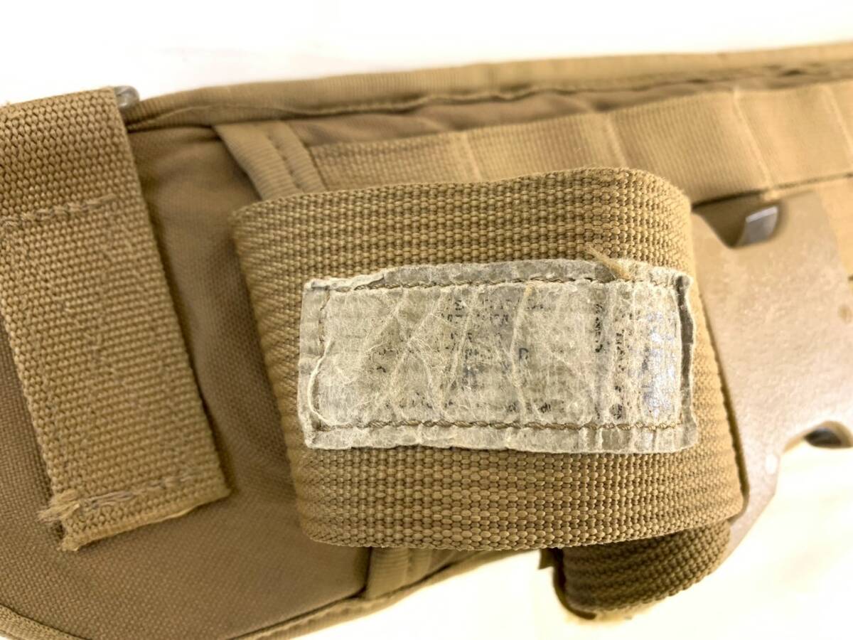 【傷や汚れあり】【米軍放出品】USMC MOLLEパッド付タクティカルベルト FILBE SUB BELT コヨーテブラウン コンバットベルト ...