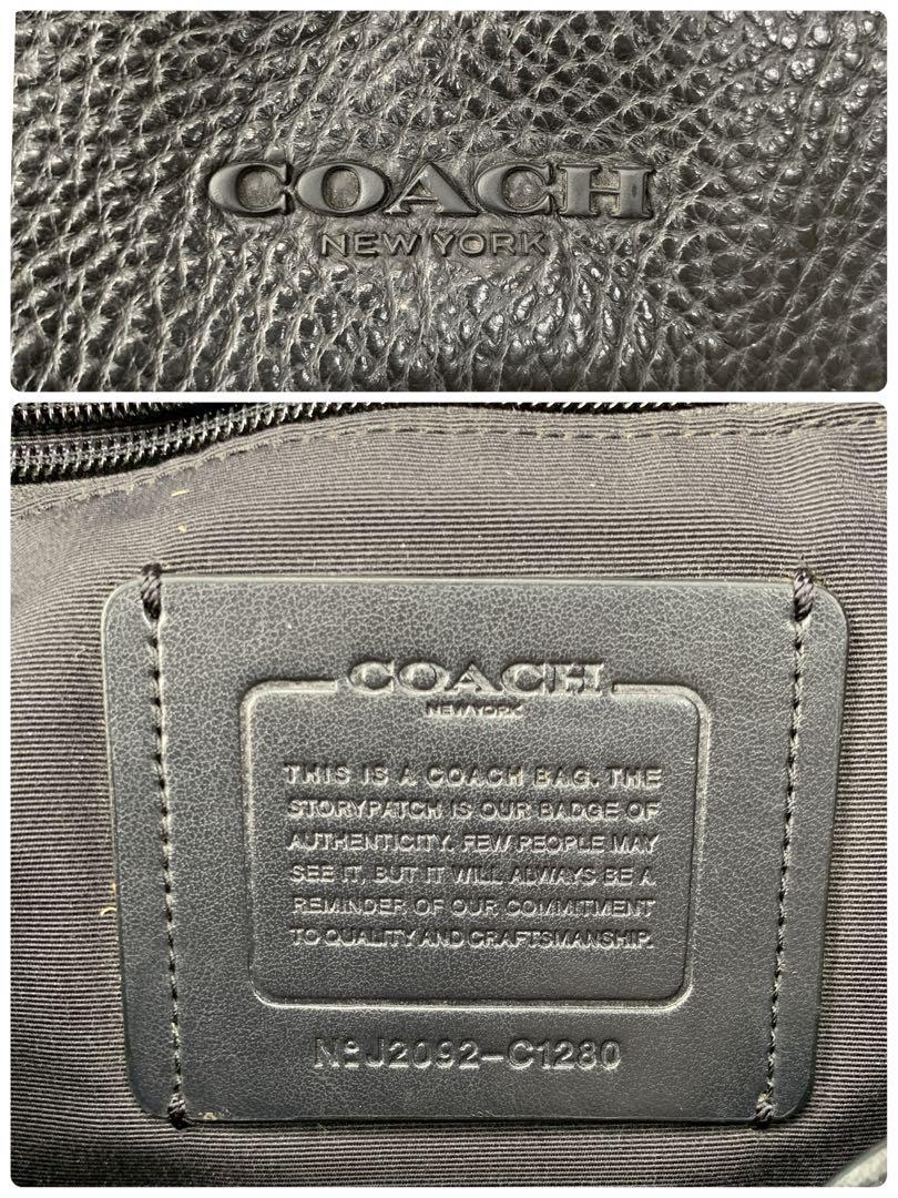 【目立った傷や汚れなし】美品 COACH コーチ TURNER ターナー リュック バッグパック デイパック A4収納 型押しロゴ レザー 通勤 ビジネス 黒 ブラック メンズの落札情報詳細 ...