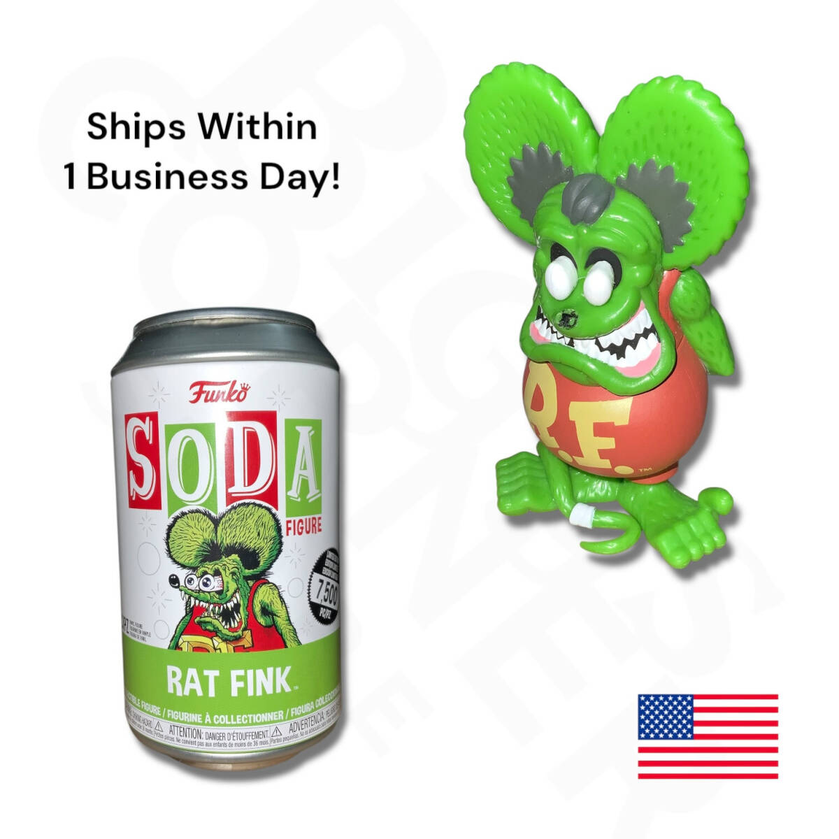 【やや傷や汚れあり】Funko Vinyl Soda: Rat Fink - GREEN - Limited Edition Can ...