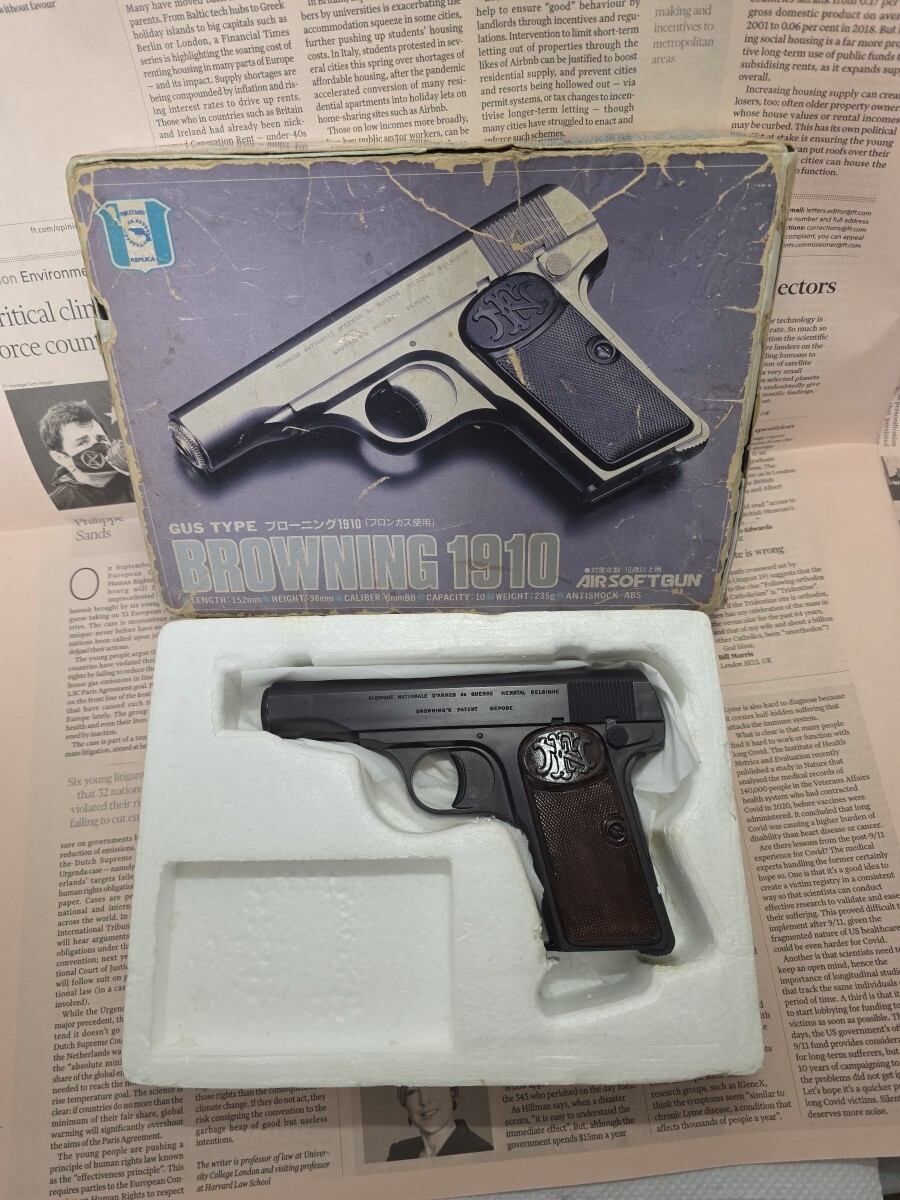 【やや傷や汚れあり】ブローニング1910 レプリカ_ ガスガンの落札情報詳細 - Yahoo!オークション落札価格検索 オークフリー