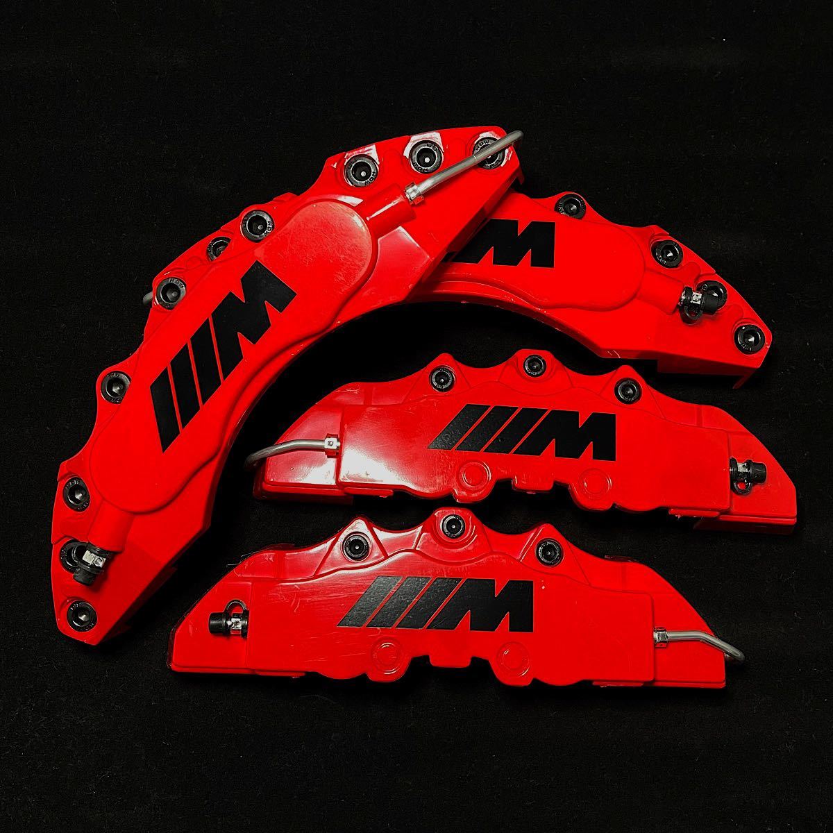 【未使用】【金属黒ボルト】BMW M キャリパーカバー ブレーキ 4個1台分 LMサイズ E81 E82 E87 E88 E90 E91 E92 E93 E60 E61 E63 E64 E84 ...