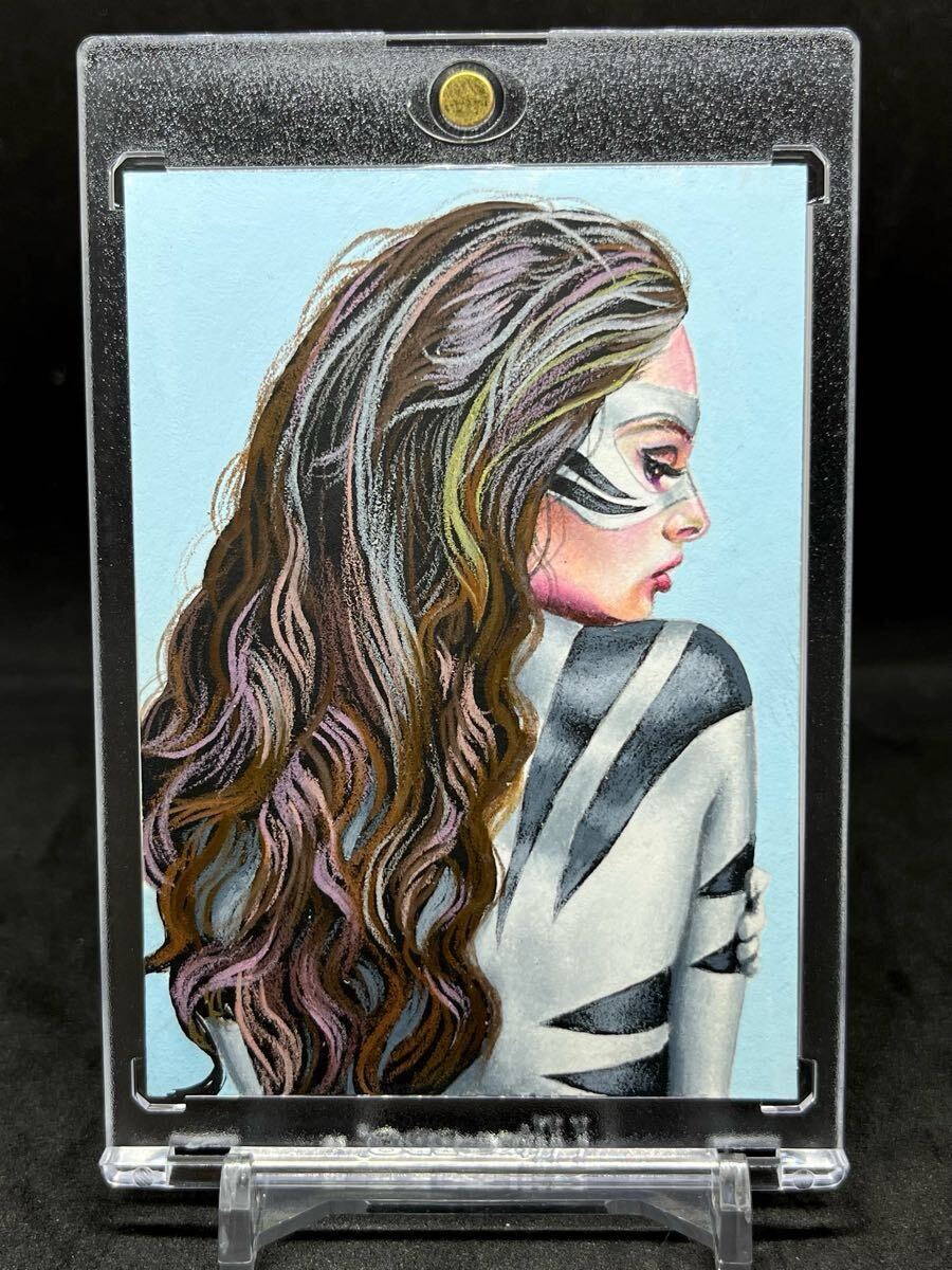 【未使用】Marvel White Tiger Sketch Card by ASH GONZALES スケッチカード Marvel ...