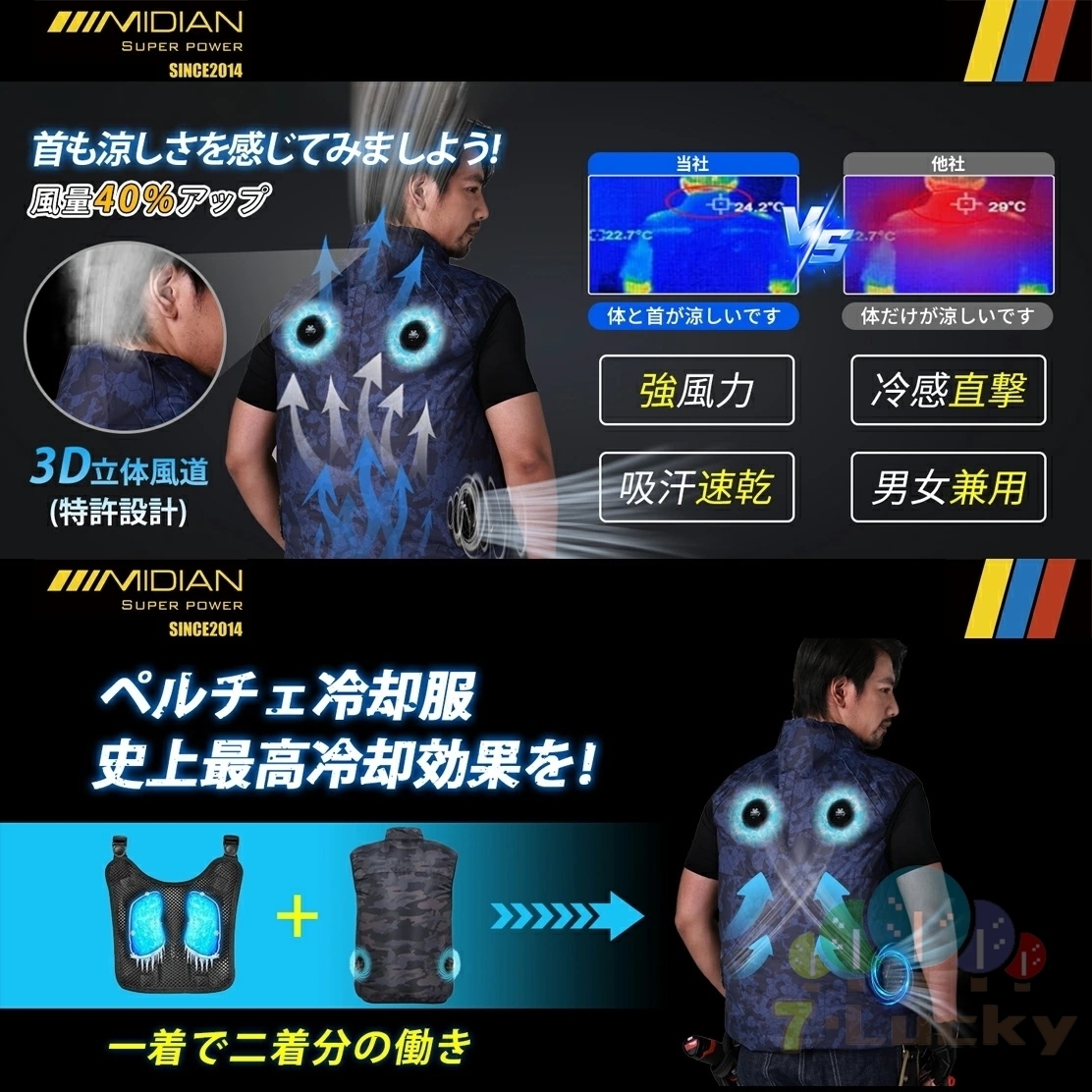 【未使用】空調作業服 空調ウェア 作業服 MIDIAN 冷却器と扇風機付き 32V 20000mAh大容量バッテリー ペルチェ素子冷却技術 冷却服 現場 外仕事の落札情報詳細 - Yahoo ...