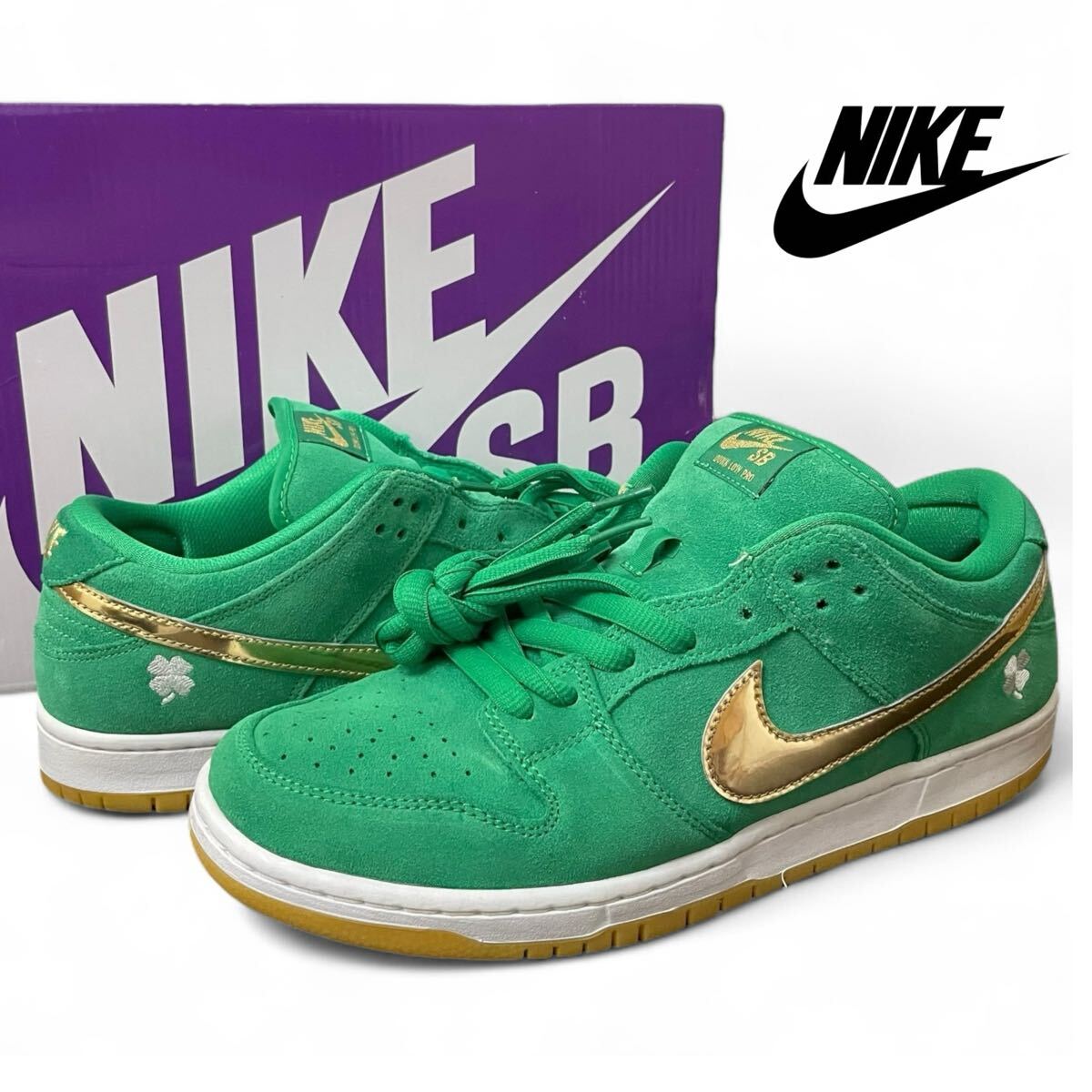 【目立った傷や汚れなし】正規品 Nike SB Dunk Low St. Patrick’s Day Shamrock BQ6817-303 ナイキ SB ダンク セント パトリック デイ ...