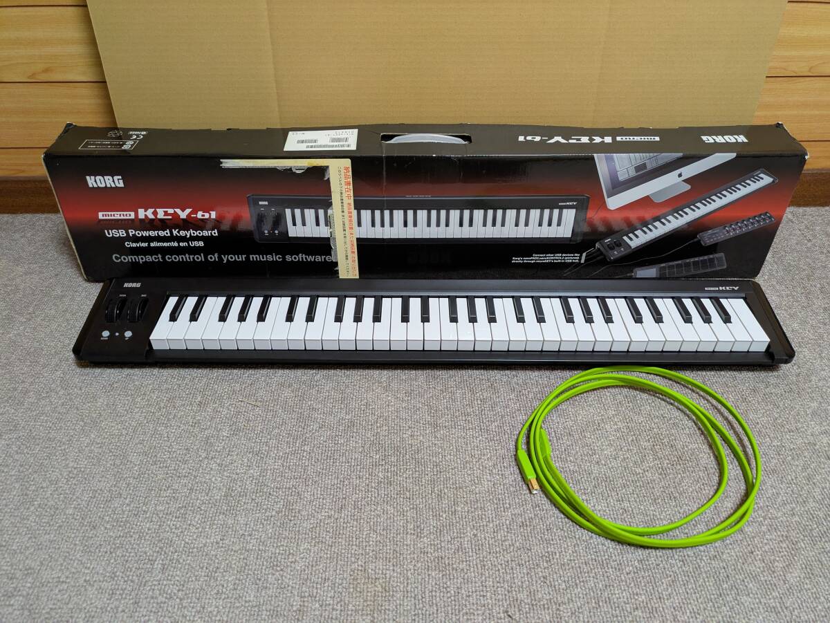 【目立った傷や汚れなし】KORG microKEY-61 おまけOYAIDE d+USB class B2.0 コルグ マイクロキー61鍵 オヤイデUSBケーブルの落札情報詳細 - Yahoo ...