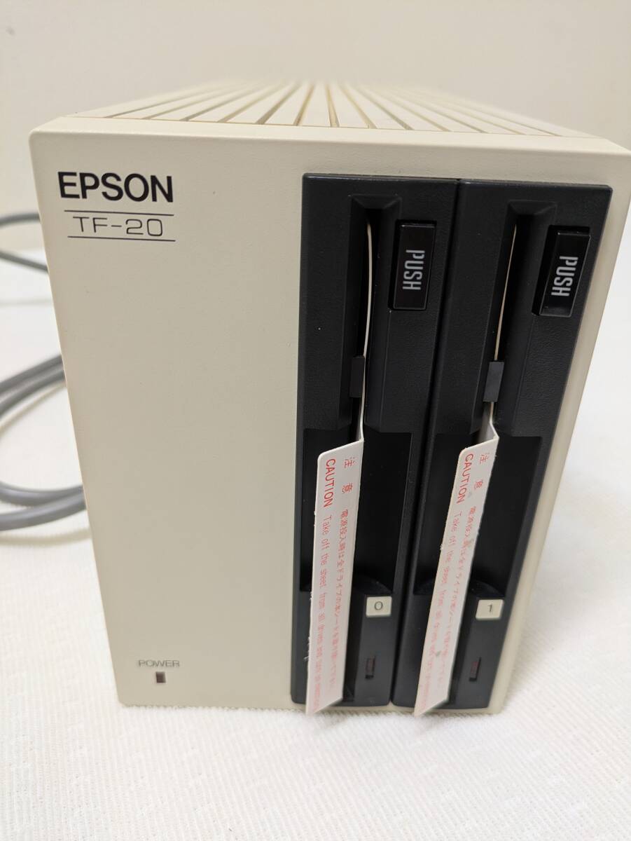 【やや傷や汚れあり】【希少・レトロ】EPSON TF-20 フロッピーディスクドライブ 外付け5インチFDD 富士通FM8用 通電確認 中古品 ...