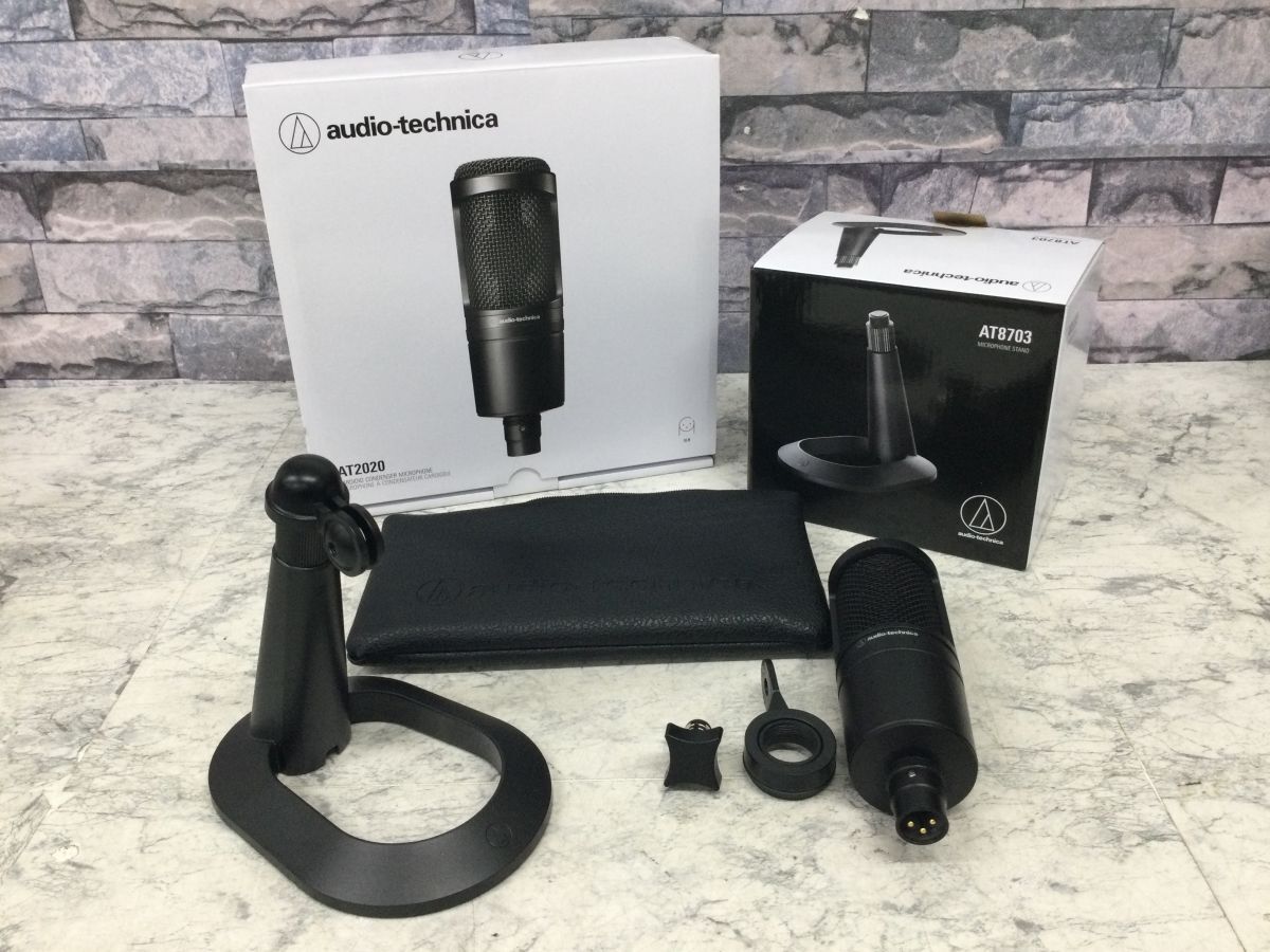 【未使用】 営KW878-100【未使用保管品】audio-technica オーディオテクニカ コンデンサーマイク AT2020 ...